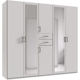 wimex Kleiderschrank &raquo;Diver Dreht&uuml;renschrank mit Spiegel, in der Breite: 225cm&laquo; Bestseller Schlafzimmerschrank wahlweise 3 Innenausstattungen schwarz B/H/T: