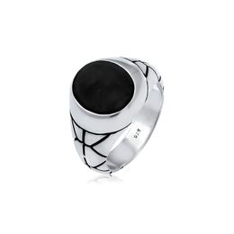 Kuzzoi Ring 925 Sterling Silber Siegelring in Silber | Gr.: 58