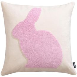 done. Dekokissen &raquo;BUNNY&laquo; Weicher Chenille-Stoff Kuscheliger Teddy-Flock Polyester B/L: 45cm x 45cm, 1 Stk.