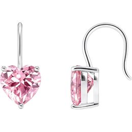 Thomas Sabo Damen Thomas Sabo Paar Ohrh&auml;nger &raquo;mit gro&szlig;em Zirkoniaherz&laquo; mit Zirkonia (synth.) bunt Silber 925 (recycelt)