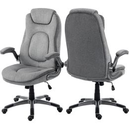 Duo Collection Chefsessel &raquo;Nino&laquo; () 1 Stk.klappbare Armlehnen grau B/H/T: 72cm x 113cm x 68cm, 1 Stk., Webstoff