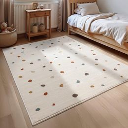 Hanse Home Kinderteppich &raquo;Funny Dots&laquo; rechteckig 8 mm H&ouml;he Spielteppich, Kinderzimmer, Kurzflor, Spielunterlage, auch in rund beige Polypropylen B : 