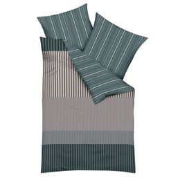 Kaeppel Wendebettw&auml;sche &raquo;Skyline&laquo; 2 Stk. grau Mako-Satin, Obermaterial: 100% Baumwolle B/L: 135cm x 200cm, 1 Stk., 1 Stk., Mako-Satin, B/L: 80cm x 80cm, 2 Stk