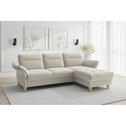 Sit & More sit&more Ecksofa &raquo;Pamela, L-Form, B:230 cm&laquo; mit Federkern und Liegefl&auml;che aus Originalstoff 100% Polyester B/H/T: 230cm x 90cm x 164cm, Flachgewebe, 