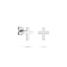 s.Oliver Damen s.Oliver Paar Ohrstecker &raquo;Modern Cross, Kreuz-Optik&laquo; silber Edelstahl
