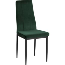 OTTO home Esszimmerstuhl &raquo;Remus&laquo; (Set) 1 Stk.im 1er,2er und 4er Set erh&auml;ltlich, unterschiedliche Bezugsqualit&auml;ten gr&uuml;n Kunstleder;Samtvelours (100% 