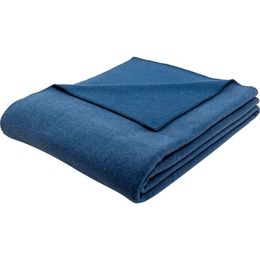 Estella Wohndecke &raquo;Trevi&laquo; mit H&auml;keleinfassung, Kuscheldecke blau Baumwolle, Mischgewebe, Polyester B/L: 160cm x 200cm