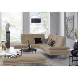 W.Schillig Ecksofa &raquo;broadway, Designsofa, mit tollem Sitzkomfort, L-Form&laquo; Sitztiefenverstellung, Kopfteil- & Seitenteilverstellung, Breite 284cm braun