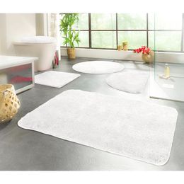 Kinzler Badematte &raquo;Chaozhou, Badvorleger, Badezimmer Teppich&laquo; H&ouml;he 20 mm rutschhemmend beschichtet fu&szlig;bodenheizungsgeeignet Badteppich, Uni Farben, 