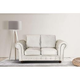 Home Affaire 2-Sitzer &raquo;MENDITTE&laquo; Knopfheftung im Armlehnbereich und an der Vorderkante, hohe Qualit&auml;t beige 100% Polyester B/H/T: 170cm x 90cm x 93cm,