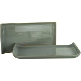 Creatable Servierplatte &raquo;Nature Collection&laquo; Servier Set, 33x16,5 cm grau Steinzeug B/H/L: 16,5cm x 33cm