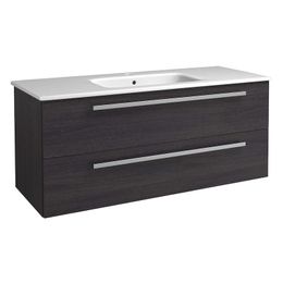 Welltime Waschtisch &raquo;Serena, Waschbeckenunterschrank inkl. Waschbecken, Badm&ouml;bel&laquo; Breite 121,5 cm, Soft-Close-Funktion, FSC schwarz B/H/T: 121,5cm x 