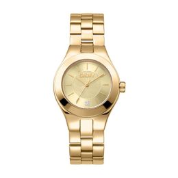DKNY Damen DKNY Quarzuhr &raquo;Parsons Midi&laquo; Armbanduhr, Damenuhr, Edelstahlarmband, analog gold Einheitsgr&ouml;&szlig;e