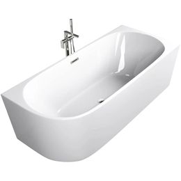 Sanotechnik Badewanne &raquo;PORTO&laquo; H&ouml;he 60 cm &Uuml;berlauf 170x75x60 cm wei&szlig; Acryl Wanne rechts