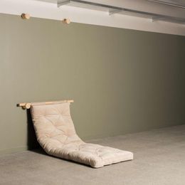 Karup Design Schlafsofa &raquo;Hooked Sofa Bed / Sleeper Chair &ndash; Sitz- oder Schlafplatz, platzsparend&laquo; Futonmatratze, wandmontiert, Halterung aus FSC -Massivholz beige 
