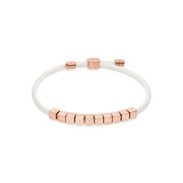 Liebeskind Berlin Damen Armband &raquo;Brick&laquo; rosa 21cm, Edelstahl Textil