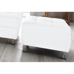 Sit & More sit&more Hocker &raquo;Pablo&laquo; wei&szlig; Luxus-Microfaser (90% Polyester; 10% Polyamid);Luxus-Microfaser ALTARA NUBUCK (100% Polyester);Kunstleder SOFTLUX B/H/T: 