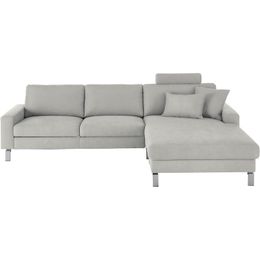 3C Candy Ecksofa &raquo;Lecce, wahlweise PUR-Schaumstoff oder Tonnentaschenfederkern&laquo; Bett im 2,5-Sitzer, teilmotorische Schlaffunktion im Longchair, L-Form