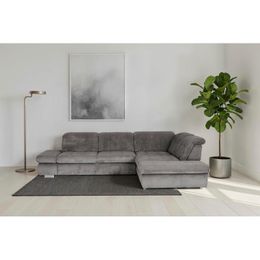 Die PlanBar Ecksofa &raquo;MP-IN17004 L-Form, Breite 323 cm, mit Federkern-Polsterung&laquo; inkl. Sitztiefenverstellung, wahlweise weitere Funktionen grau 88% 