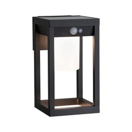 Paulmann LED Au&szlig;en-Wandleuchte &raquo;Solar Marisol IP44 3000K 350lm Schwarz&laquo; 1 Stk. Warmwei&szlig; Bewegungsmelder schwarz 1, H: 27cm, 1 Stk.