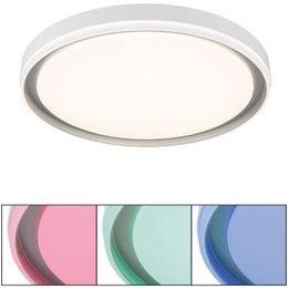 Globo LIGHTING Deckenleuchte &raquo;JANICE&laquo; LED-Modul 1 Stk. Dimmbarer wei&szlig;er LED-Deckenleuchte mit RGB Farbwechsler wei&szlig; 1, &Oslash; 50cm H: 8cm, 1 Stk.