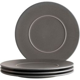 M&auml;ser M&Auml;SER Speiseteller &raquo;UNICO, Speiseteller Set, Steinzeug&laquo; Teller Set grau Steinzeug 28cm