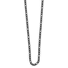 Adeli&aacute;s Unisex Halskette &ndash; Figarokette aus Edelstahl in schwarz | Gr.: 50 cm