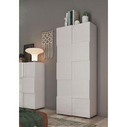 Home Affaire Garderobenschrank &raquo;Dama Breite 78, H&ouml;he 187 cm, Front 3D-Optik,&laquo; Kleiderstange, 2 Einlegeb&ouml;den, viel Stauraum wei&szlig; Wei&szlig;, B/H/T: 78cm x 