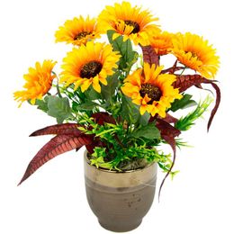 I.GE.A. Gestecke &raquo;Sonnenblumen&laquo; Im Topf aus Keramik gelb B/H/L: 30cm x 40cm x 30cm