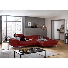 W.Schillig Ecksofa &raquo;piedroo, Designsofa mit tollem Sitzkomfort, bequem und elegant, L-Form&laquo; Kopfteilverstellung, wahlweise mit Sitztiefenverstellung, 