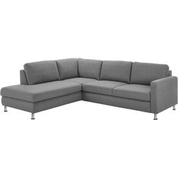 Die PlanBar Ecksofa &raquo;MP-IN19027 L-Form&laquo; wahlweise mit Schlaffunktion, mit Kaltschaum grau 100% Polyester B/H/T: 261cm x 82cm x 220cm, Microfaser, 