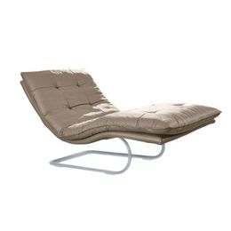 W.Schillig Relaxliege &raquo;daily dreams&laquo; in Waffelkissen-Optik, wahlweise mit Motor, silber matt, in 2 Breiten braun Longlife Xtra-Leder Z59: Glattleder 