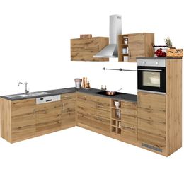 KOCHSTATION Winkelk&uuml;che &raquo;KS-Colmar&laquo; ohne E-Ger&auml;te, Stellbreite 210/300 cm braun B/H/T: 210cm x 300cm