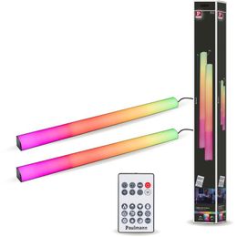 Paulmann LED-Streifen &raquo;EntertainLED Lightbar Dynamic Rainbow RGB 30x30mm 2x1W 2x48lm&laquo; 2 Stk.-flammig schwarz Dioden 72 Stk. Flammen 2 Stk., Gesamtl&auml;nge 3,16m