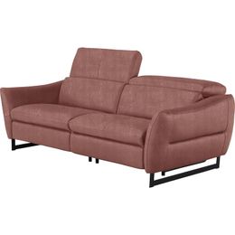 Egoitaliano 2,5-Sitzer &raquo;Dafne, elegantes Designsofa mit hohem Sitzkomfort&laquo; wahlw. mit elektrischer Relaxfunktion, Kopfteile manuell verstellbar braun B/H/T: 208cm