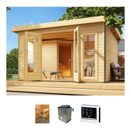 Konifera Saunahaus &raquo;Maiko 3 SET A&laquo; Ofen 9 KW externe Strg easy beige Saunaofen, externe Steuerung, 9 kW