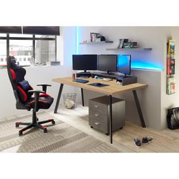 M&auml;usbacher B&uuml;rom&ouml;bel-Set &raquo;Big System Office&laquo; 5 Stk. tlg. grau Holzwerkstoff, Metall Holzwerkstoff Metall