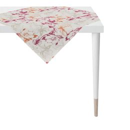 Apelt Mitteldecke &raquo;7403&laquo; linear gezeichnetes Blumenmotiv bunt Baumwollmischung B/L: 85cm x 85cm, quadratisch