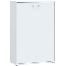 FORTE Kommode &raquo;Tempra, Kommode, 2 T&uuml;ren, viel Stauraum, H&ouml;he 111,1 cm&laquo; wei&szlig; B/H/T: 73,7cm x 111,1cm x 34,8cm, 2 Stk.