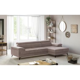 OTTO home Ecksofa &raquo;Astra L-Form, B: 300 cm, inkl. Kopfteilverstellung&laquo; opt. Schlaffunktion + XL-Bettkasten, LF:222x124cm, Wellenunterfederung beige 95