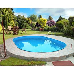 summer fun Ovalpool &raquo;BODRUM&laquo; inkl. Bodenschutzplane wei&szlig; &Oslash;/B/H/L: Breite 300cm x H&ouml;he 120cm x L&auml;nge 490cm, 13.500 l