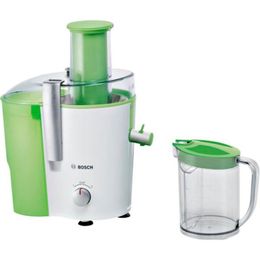 Bosch Entsafter &raquo;VitaJuice 2 MES25G0, XL-Einf&uuml;llschacht, Edelstahl-Microfilter-Sieb&laquo; 700 W Ausgie&szlig;er mit DripStop, sp&uuml;lmaschinengeeignet, wei&szlig; / gr&uuml;n 