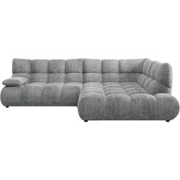 Home Affaire Ecksofa &raquo;Cozy Bubble, mit klappbarer Armlehne, Breite 289 cm&laquo; mit eleganter Steppung, Rundumbezug & weicher Polsterung grau 100% 