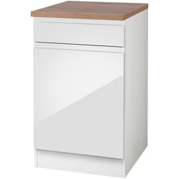 KOCHSTATION Unterschrank &raquo;KS-Virginia,neu in verbesserter Ausf&uuml;hrung&laquo; Stauraum, Softclose, mit CPL-Arbeitsplatte, Breite 50 cm, 1 T&uuml;r, 1 Schubkasten, 