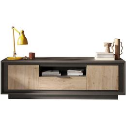 Home Affaire Lowboard &raquo;Sky, B/T 180/50 cm, TV-Schrank/Medienboard, 2 T&uuml;ren, 1 Schubkasten&laquo; Softclosing, Korpus & Front 22 mm stark, Rahmen-Optik, 