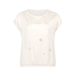 Cartoon Casual-Shirt mit Rippb&uuml;ndchen in Patch Cream/Gold | Gr.: 44