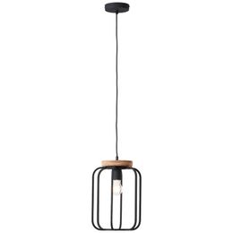 Brilliant Pendelleuchte &raquo;Tosh&laquo; E27 1 Stk. 25cm antik holz/schwarz korund schwarz 1, &Oslash; 25cm H: 147cm, 1 Stk.