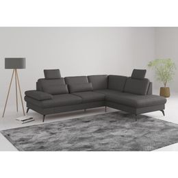 Sit & More sit&more Ecksofa &raquo;Morris L-Form, inkl. Sitztiefenverstellung&laquo; wahlweise mit Armteilverstellung, Schlaffunktion & Bettkasten braun B/H/T: 262cm x 82cm 