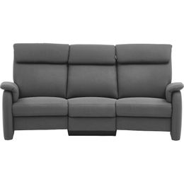 Home Affaire 3-Sitzer &raquo;Turin mit Steckdose und USB-Port auch in Easy care-Bezug&laquo; 2 x vollmotorische Relaxfunktion, herunterklappbarer Tisch grau B/H/T