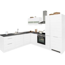KOCHSTATION Winkelk&uuml;che &raquo;KS-Luhe&laquo; Stellbreite 240x270 cm, wahlweise mit oder ohne E-Ger&auml;ten, MDF-Fronten wei&szlig; B/H/T: 240cm x 60cm, ohne E-Ger&auml;te